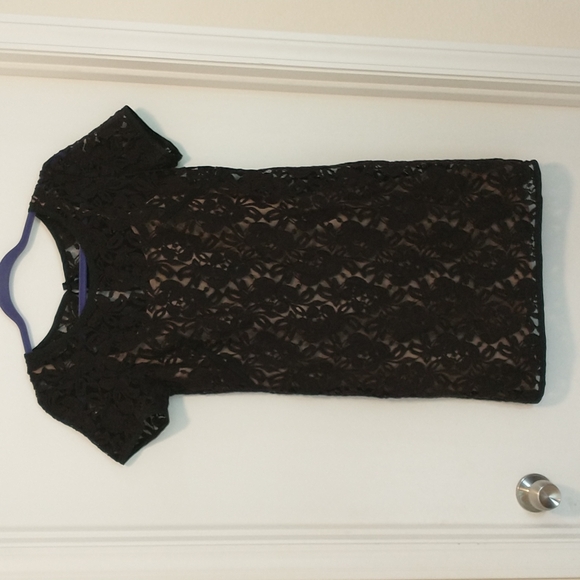 LOFT | Dresses | Loft Black Lace Mini Dress | Poshmark